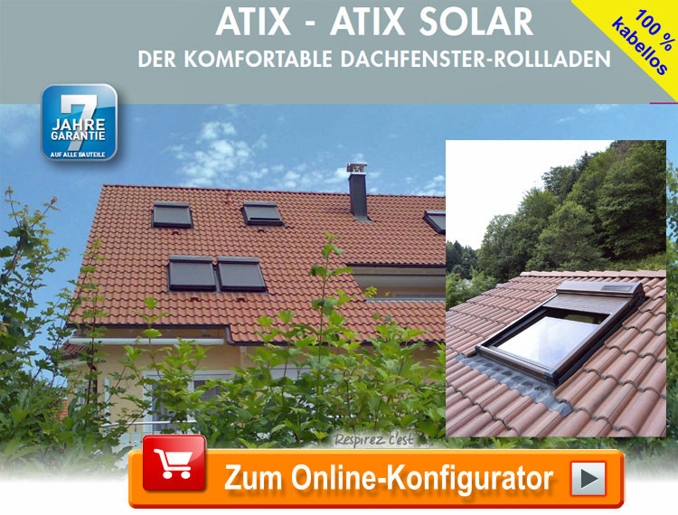 Dachfenster Rollladen SOLAR Velux Rollladen online bestellen